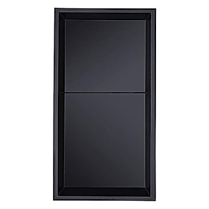 DecoMust 24“ X 12” Stainless Steel Shower Niche Modern and Elegant Design, Easy to Install, Perfect for Shampoo and Soap Storage (Matte Black)