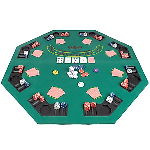 Trademark Poker Deluxe Poker & Blackjack Table Top w/Case Green