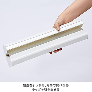 Ideaco Japan Minimalist Design Wrap Holder 100 Cling Wrap Film Dispenser White