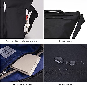 Hellolulu KASEN All Day Crossbody Sling Bag with Magnetic Closures, Black