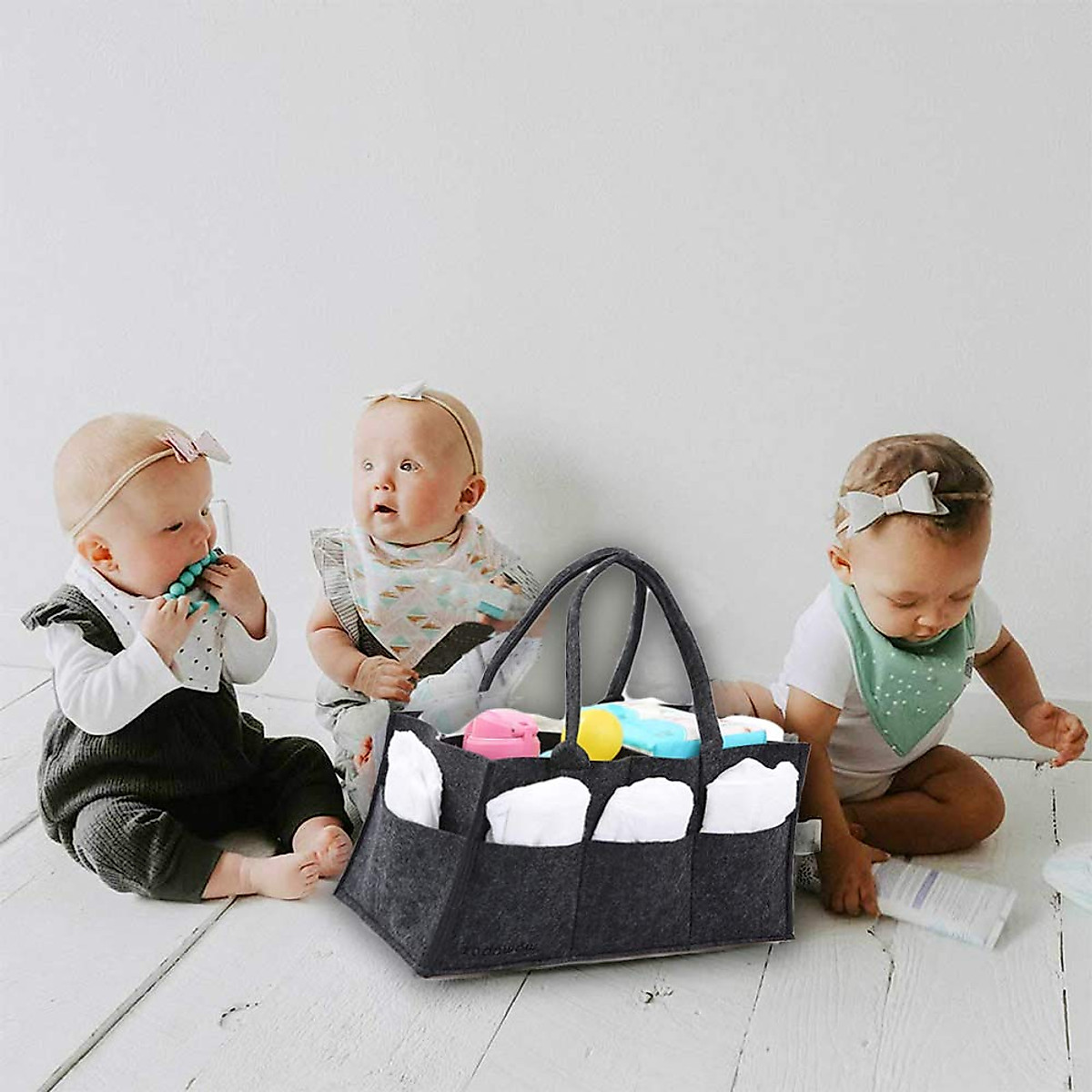 Diaper Bags - Baby Bag - Baby Products - Childcare Bag for Boys Or Girls - Large Portable Car Travel Tote Bag-Black