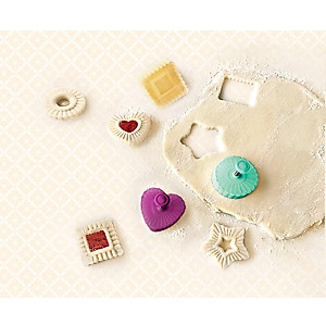 Talisman Designs Plunger Style Thumbprint and Linzer Cookie Cutters, 4 Piece Set