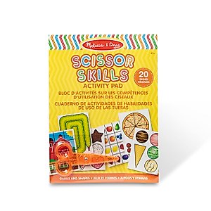 Melissa & Doug Scissor Skills Activity Book With Pair of Child-Safe Scissors (20 Pages) - FSC Certified