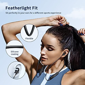 JOYWISE Bluetooth Headphones Wireless Earbuds with 52Hrs Playtime,Bluetooth 5.3 Headphones Wireless Bluetooth Neckband,IPX7 Waterproof Stereo Earphones with USB-C Fast Charging for Workout Gym Sport