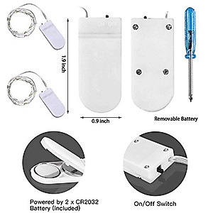 Battery Powered Fairy String Lights 8 Pack 10 ft 30 LED Starry Lights for DIY Mason Jar Wine Bottle Glasses Lighting for Home Bedroom Patio Wedding Christmas Table Decoration (Warm White)