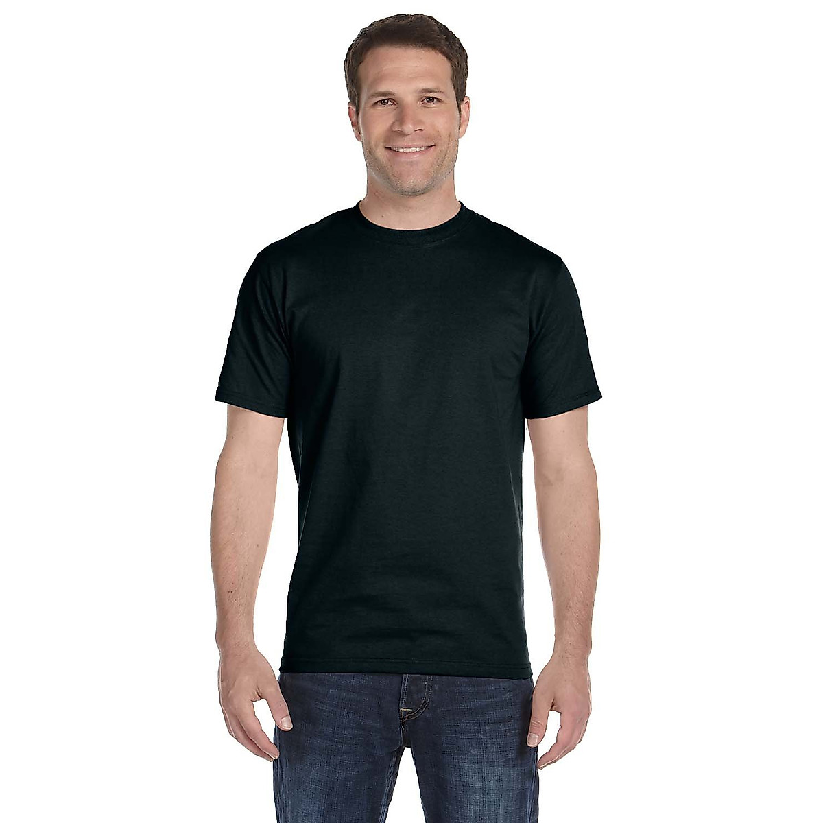 Hanes mens 6.1 oz. Beefy-T(5180)-BLACK-3XL-4PK