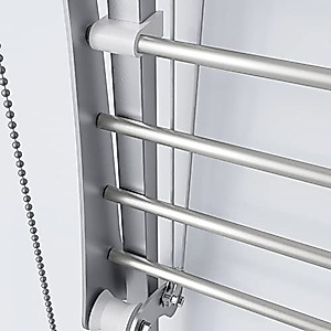 foxydry Wall Mounted Clothes Drying Rack, Pulley Clothes Airer Wall, Vertical Drop Down Laundry Drying Rack (80)