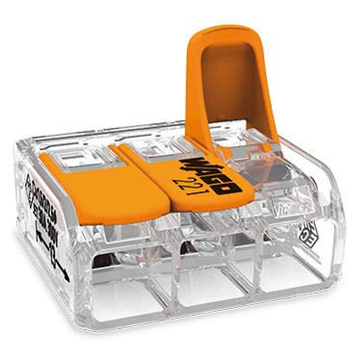 Wago 221-613 LEVER-NUTS 10AWG 3 Conductor Compact Wire Connectors 30 PK