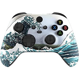 Custom Controllerzz Wireless Controller for Microsoft Xbox Series X/S & Xbox One - Custom Soft Touch Feel - Custom Xbox Series X/S Controller (X/S Waves)