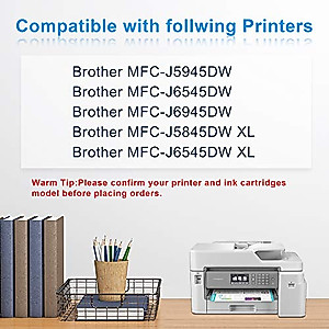 Miss Deer LC3039 LC3039XXL Ink Cartridges Replacement for Brother LC3039 XXL LC-3039BK LC3037 LC3037BK,Work for Brother MFC-J5945DW MFC-J6945DW MFC-J5845DW MFC-J6545DW(4 Pack)