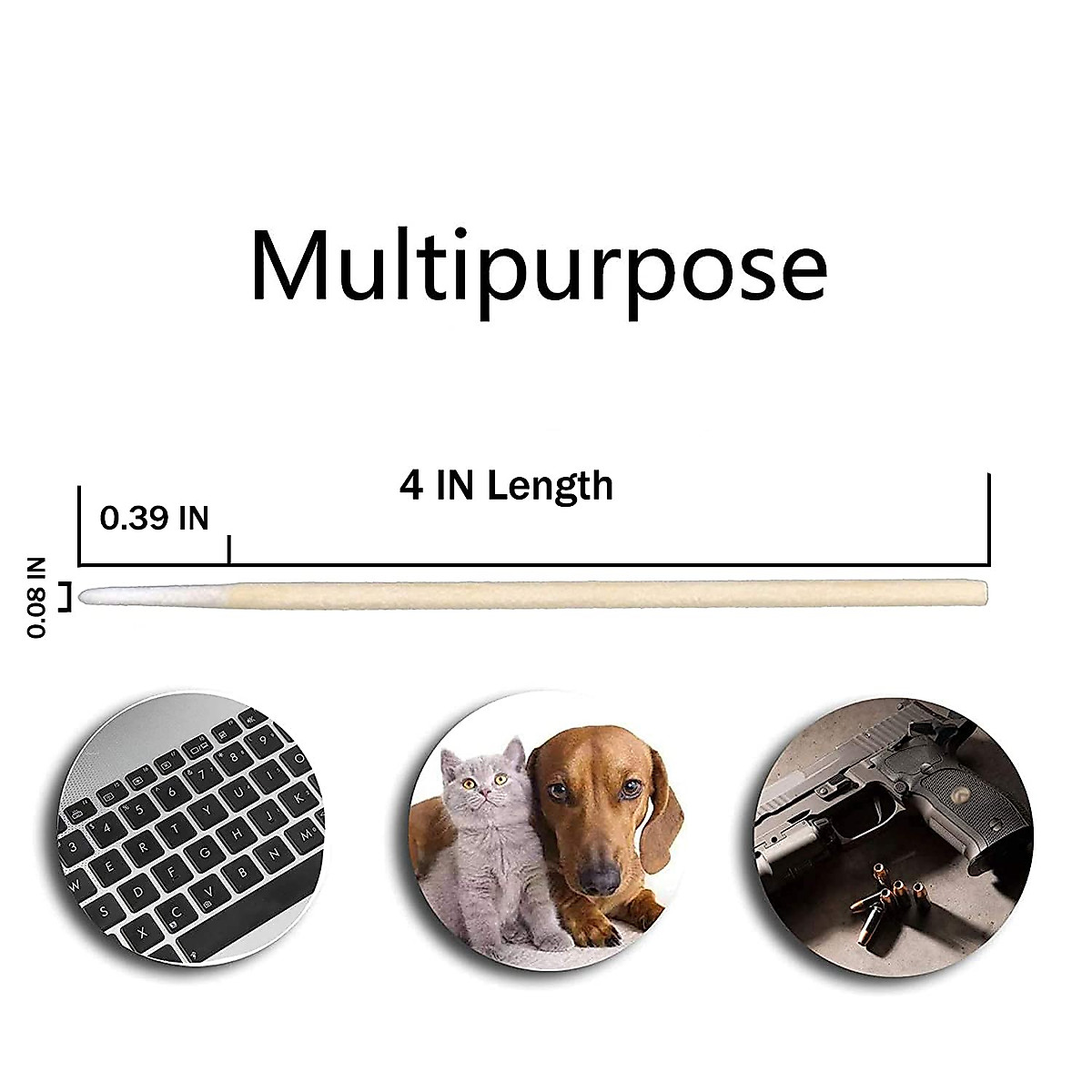 1300 pcs 4 Inch Pointed Cotton Swabs Precision Microblading Cotton Tipped