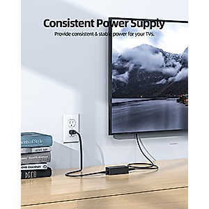 Superer Power Cord Adapter Supply Fit for LG 22" 23" 24" LED Monitor 22M38D-B 23EA63V-P 24EA53V-P 24EC53V-P 24GL600F-B 24M38H-B 24MP59HT-P 23EA63T 23EA73LM 23MP65HQ 24EA53T Replacement Charger