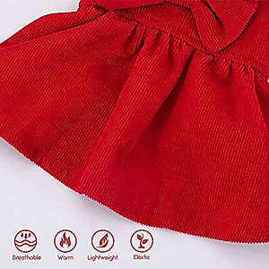 Patas Lague Dog and Cat Dress Set with Shirt and Bowtie Hairpin, 3-Pieces Sweet Lovely and Cute Dog Cat Christmas Outfit Clothes, Pet Holiday Clothes for Small Medium Pets Vintage Design