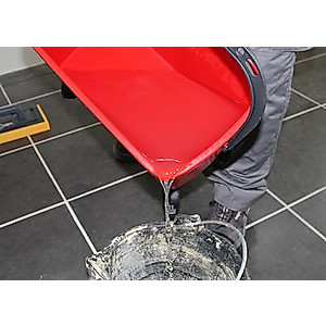 RUBICLEAN Triple SuperPro Grout Bucket System – Lightweight, Durable Washboy with 3 Spiral Rollers, 5.3 gal Capacity, Wheels, and Carry Handle – Ideal for Tile Installation and Cleaning