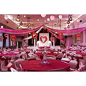 Valentine's Day Glitter Heart Swirl Hanging Decoration - Bridal Shower, Engagement, Anniversary,Wedding Party Decorations