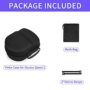 Fromsky Yinke for Oculus/Meta Quest 2/Pico 4 Case, Hard Travel Carrying Case All-in-One Storage, Compatible with Elite Strap VR Headset and More Accessories (Black)