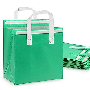 SDQCLIIF insulated take out bags,restaurant takeaways bags with sturdy Self-adhesive stickers and handles,ideal for uber eats,Cold or hot Food Delivery,Restaurant takeaways,Picnic party
