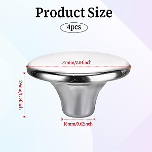 Dutch Oven Knob, Stainless Steel Replacement Handle, Stainless Steel Replacement Knob Pot Lid Handle, Compatible with Le Creuset, Aldi, Lodge, and Other Enameled Cast-Iron Dutch Oven, 4 Sets