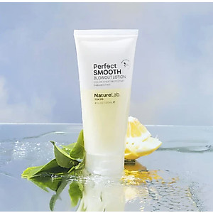 NATURELAB. TOKYO Perfect Smooth Blowout Lotion: Heat and Color Protection, Control Unruly Hair, Detangle, and Hydrate for Smooth, Sleek Hair I 4 FL OZ / 120ml