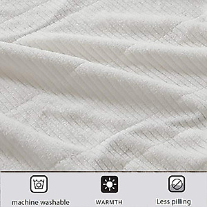 Beautyrest Electric Blanket Luxurious Micro Fleece Ultra Soft Ribbed Textured, Cozy and Snuggly Cover for Cold Weather, Fast Heating, Auto Shut Off, 20 Level Heat Setting Controller, King, Ivory