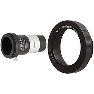 Celestron 1.25" Universal Barlow and T-Adapter & 93419 T-Ring for 35 mm Canon EOS Camera (Black)