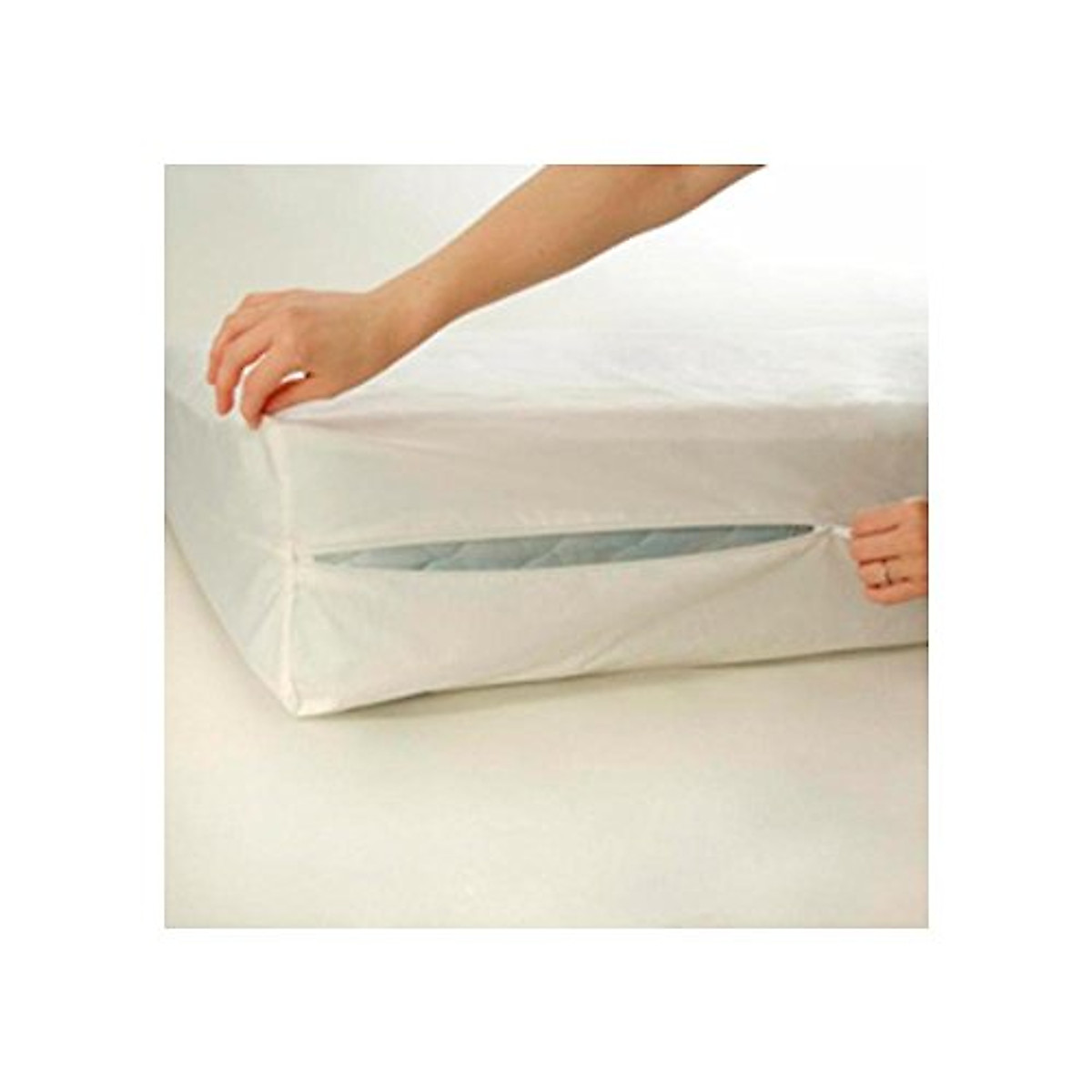 Deluxe Vinyl Zippered Crib Mattress Cover Full Encasement 28" x 52" Standard Size Waterproof