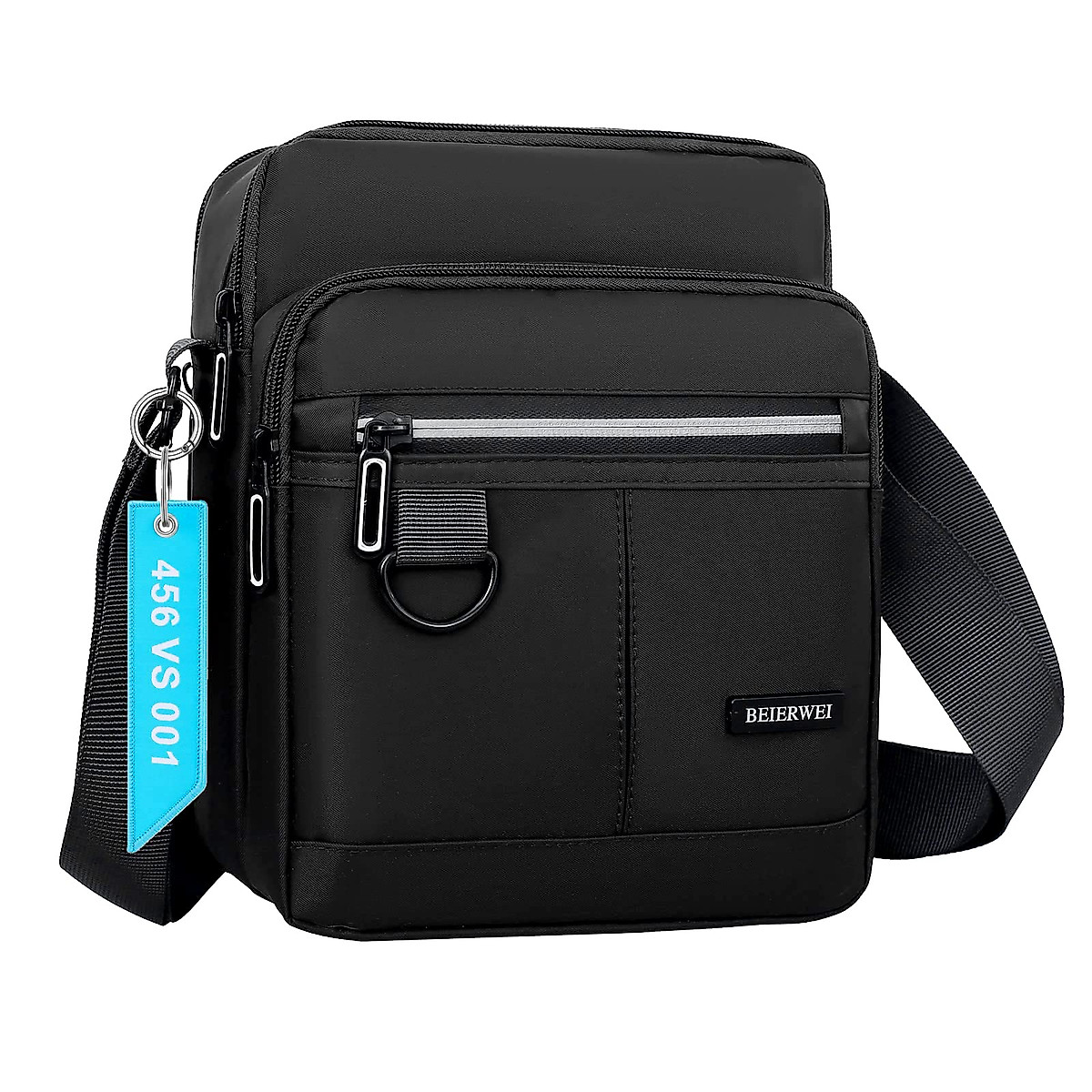 Small Men's Waterproof Messenger Bag - Ideal Crossbody Sling Purse Handbag for Work - Casual Black Shoulder Bag
