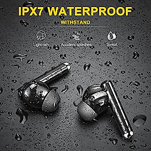 yobola Wireless Earbuds, Bluetooth Earbuds in Ear Deep Bass HiFi Stereo, IPX7 Waterproof Bluetooth Headphones 5.3 Touch Control, Wireless Headphones 4 Microphone Clear Call, Lightweight and Fit