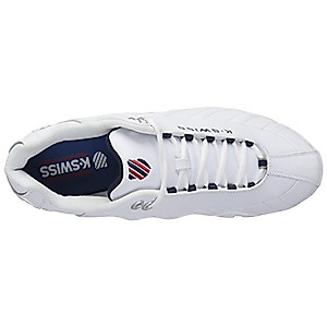 K-Swiss Men's ST329 CMF Sneaker, White/Navy/Red, 11.5 XW