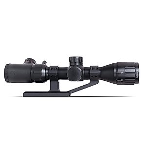 Monstrum 3-9x32 AO Rifle Scope with Illuminated Range Finder Reticle and Parallax Adjustment | ZR255 H-Series Offset Scope Mount | Bundle