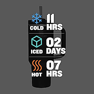 Stanley Quencher H2.0 FlowState Stainless Steel Vacuum Insulated Tumbler with Lid and Straw for Water, Iced Tea or Coffee, Smoothie and More, Black , 40 oz