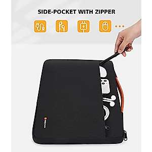 NIDOO Laptop Sleeve 15.6 inch Computer Bag for 15.6" Lenovo Legion 5 / Legion Slim 7 / ThinkPad T15 E15 / 16" Legion 7i / Legion 5 Pro / IdeaPad 3i / 16.1" Gaming 16 / Acer Dell Carrying Case, Black