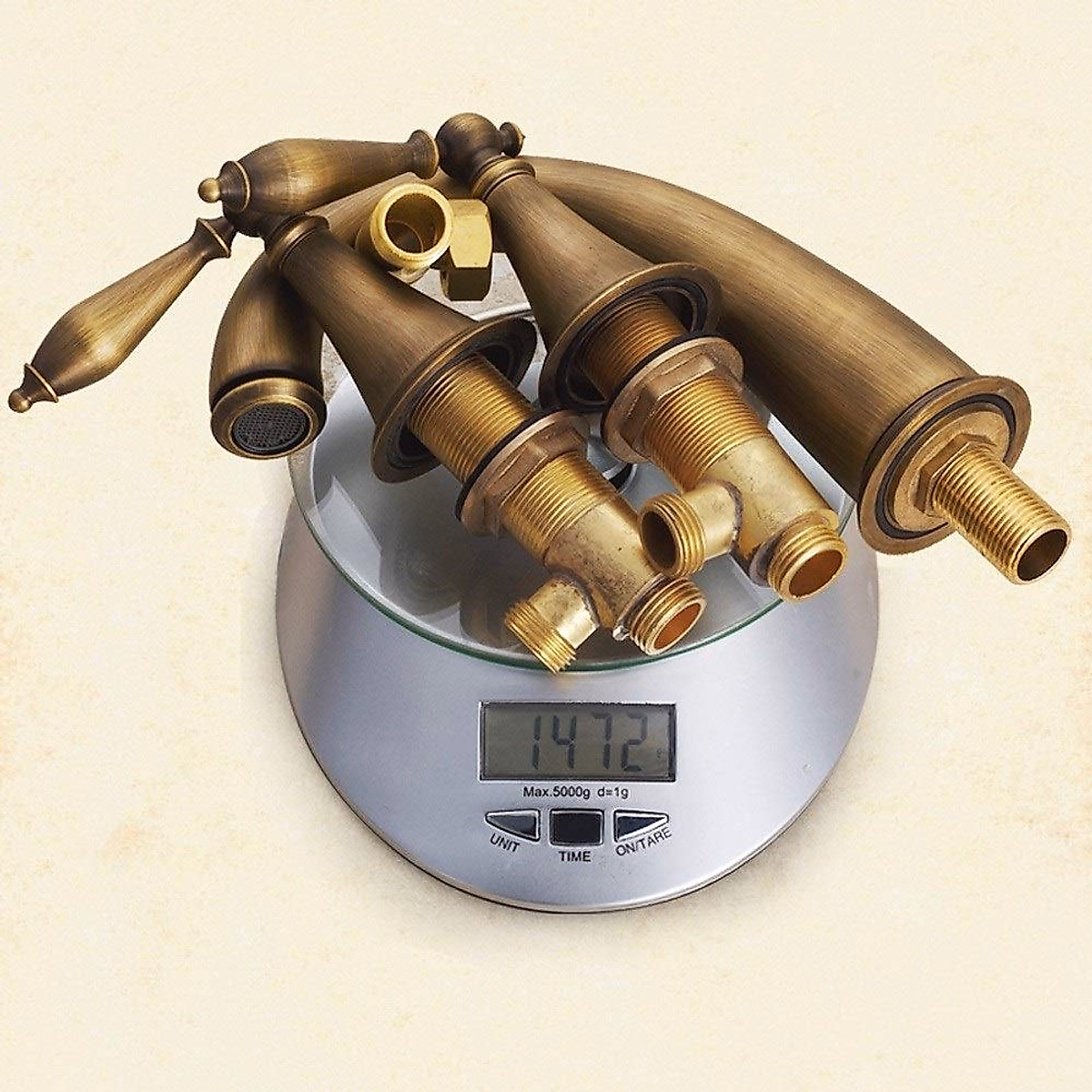 Mixer Tap Double Handle Bronze Solid Brass Sink Hot and Cold Water Tap 3-holes Full Copper Kitchen Basin Mixer Faucet Deck Mounted Bathroom Washbasin Tap Bath Bathtub Waterfall Faucet Set