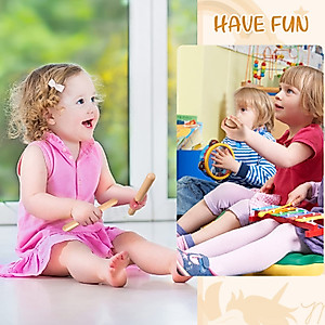 5 Pcs Cabasa Music Instrument for Baby Shower Gifts Wooden Hand Percussion Instrument Set with Stainless Steel Breads Latin Percussion Instrument Classical Wood Claves Rhythm Sticks Egg Shakers