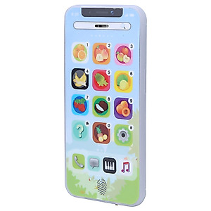 Light Music Simulated Phone Toy, Exquisite Workmanship Light Phone Toy, Educational Kindergarten Children for Home Games (Blue)