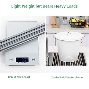 Ohuhu Over Sink Dish Drying Rack, 2 Pack Roll Up Drying Rack 17" L x 13" W Heat-Resistant Anti-Slip Silicone Coated Sink Drying Racks Mat for Kitchen Counter Organizer