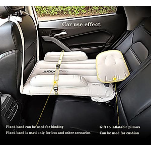 KFBVDR Inflatable Airplane Baby Travel Bed,Plane Bed for Toddler Travel,Seat Belt and Carry Bag Included,Baby Travel Most Airplane Economy Seats(37.4"X18.9"X4.7", Dark Gray)