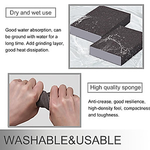 Tanbupu 12Pcs Sanding Sponge 220 Grit Fine Sanding Blocks for Drywall Metal Wood Washable and Reusable