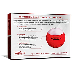Titleist TruFeel golf Balls, Matte Red, (One Dozen)