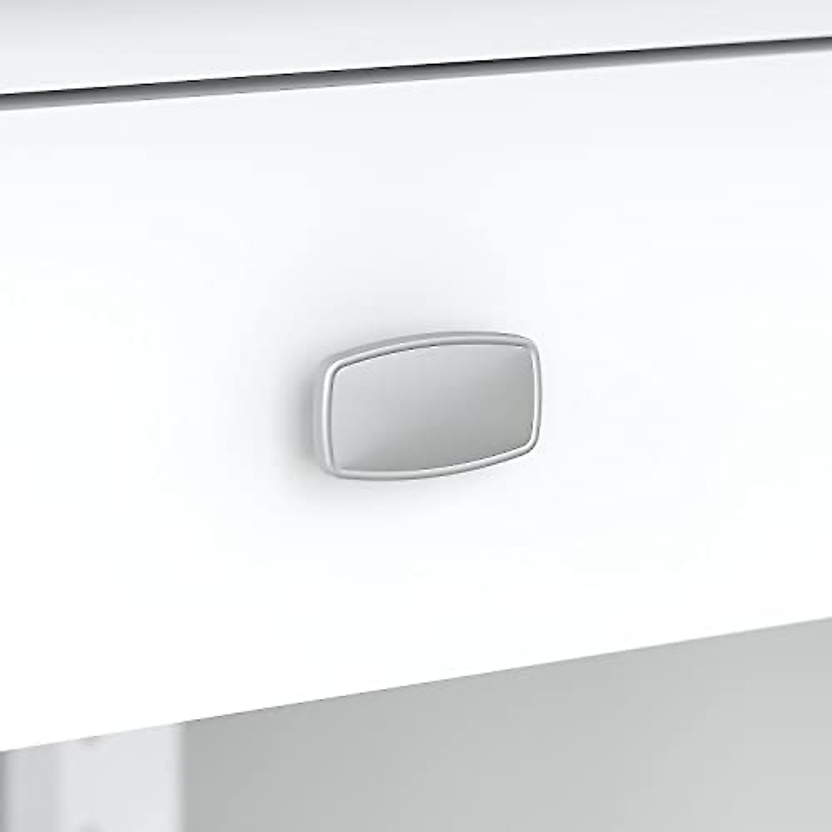 Bush Furniture Broadview L Shaped Computer Desk with Storage, 60W, Pure White