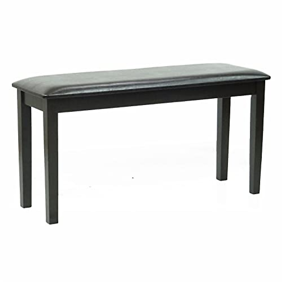 SunBear Furniture Dining Kitchen Solid Wooden Stained Bench Padded Seat Espresso Black Finish