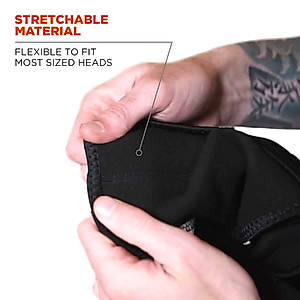 Ergodyne Mens Face Mask - 2-pc Fleece Neoprene Balaclava, Black