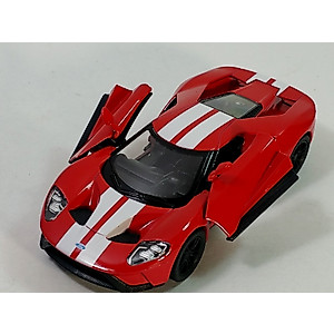 KiNSMART 2017 Ford GT Hardtop Red 1:38 Scale 5" Die Cast Metal Model Toy Super Sports Car