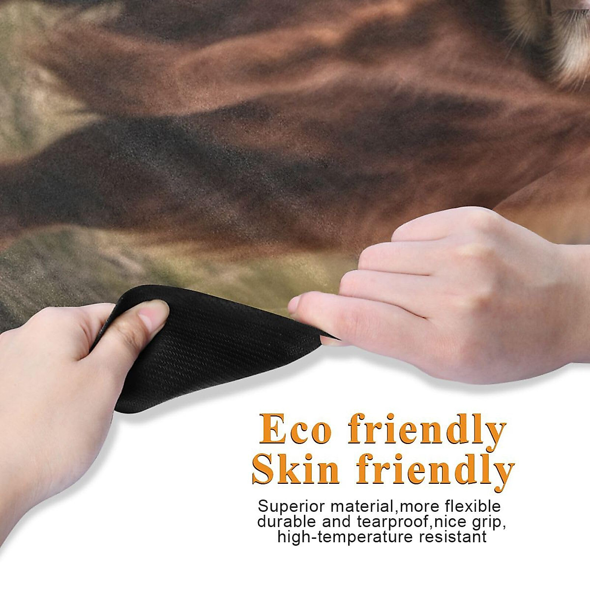 GOODOLD Highland Cow Yoga Mat, 71 x 26 Inch Non-slip Yoga Mats Folding Travel Exercise Mat Indoor Outdoor Gym Pilates with Storage Bag for Women Men