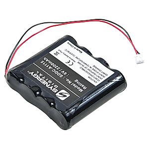 Synergy Digital Door Lock Batteries, Compatible with Saflok A28110 Replacement, (Alkaline, 6V, 2200 mAh), Replacement for Saflok X-GAA-FC42 Battery, Combo-Pack Includes: 2 x SDDC-A1115 Batteries