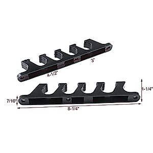 Meprotal 4pcs Adjustment Brackets for Patio Outdoor Lawn Yard Furniture or Chaise Lounges Replacement Position Adjuster Recliner Brace (5 Position - Black)