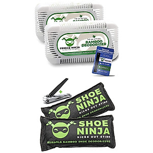 Refrigerator Deodorizer and Odor Eliminator (2 Pack) & Shoe Deodorizer and Odor Eliminator (2 Pack)