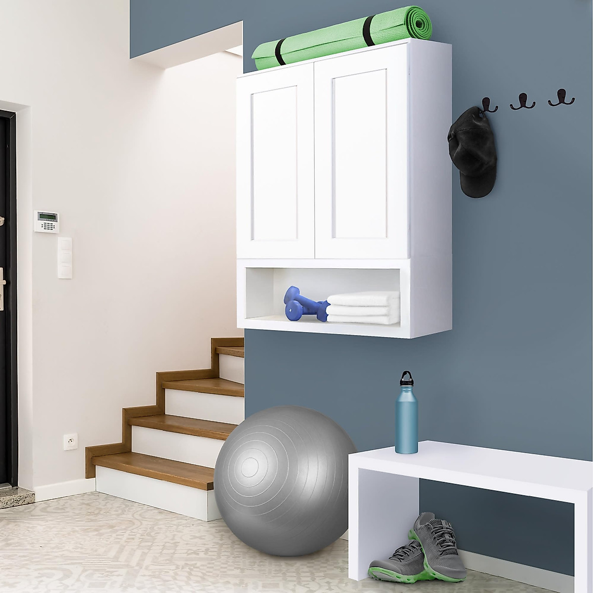 Brookings Shaker Unassembled Sink Base Kitchen Cabinet SB30, 33 W x 24 D x 34.5 H, Painted White, Solid Wood, Design House, 561480