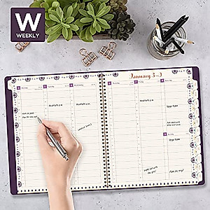 Cambridge 2022 Weekly & Monthly Appointment Book & Planner by Cambridge, 8-1/2" x 11", Large, Sundance, Purple (5051-905)