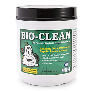 Bio-Clean Drain Septic 2# Can Cleans Drains- Septic Tanks - Grease Traps All Natural and 100% Guaranteed No Caustic Chemicals! Removes fats Oil and Grease, Completely Cleans Your System.